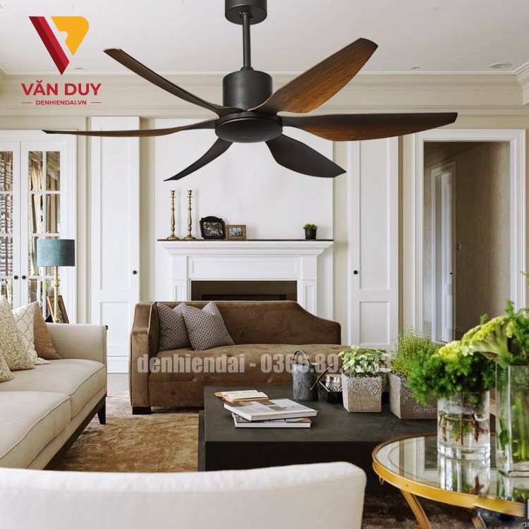 Quạt trần đèn cánh dài, hiện đại 66902